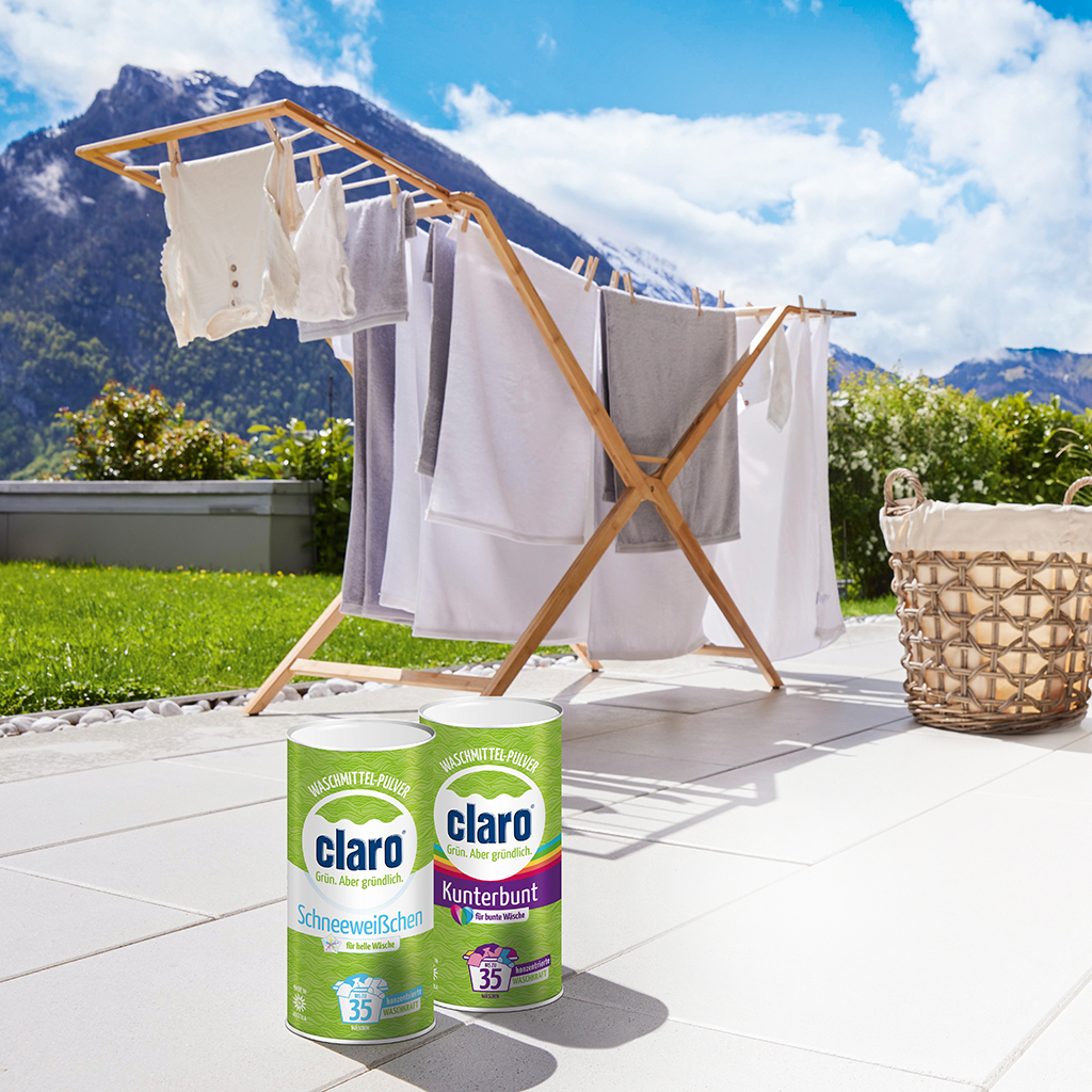 Laundry Powder Duo - claro - Grün. Aber gründlich. claro - Grün. Aber ...