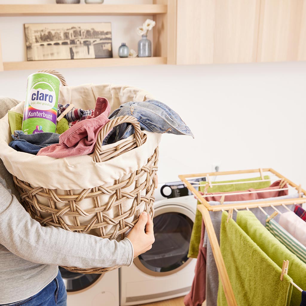 Waschmittel-Pulver Kunterbunt - claro - Grün. Aber gründlich. claro ...